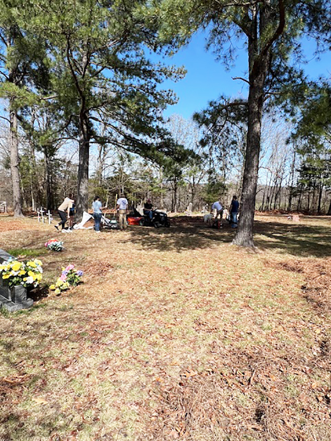 Spring Cleanup at Pea Ridge Cemetery - Mountain Echo